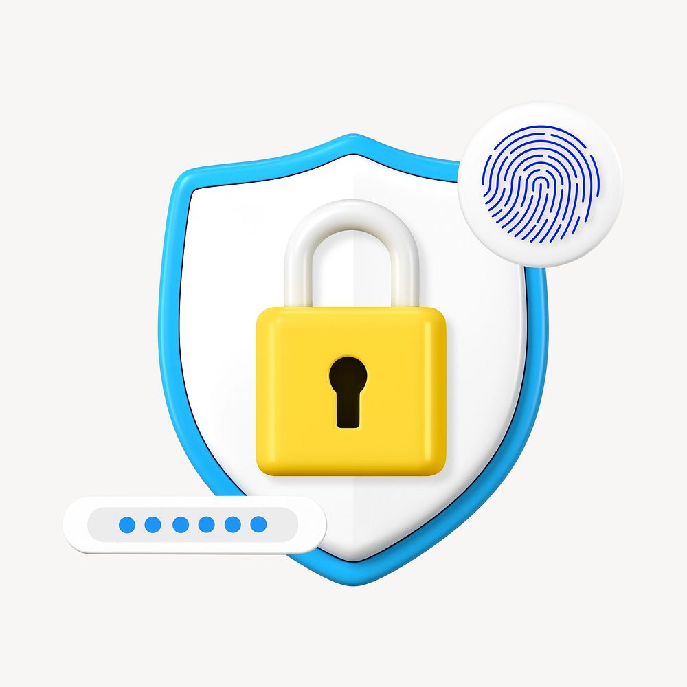 3D biometric security, element illustration | Free Photo Illustration ...