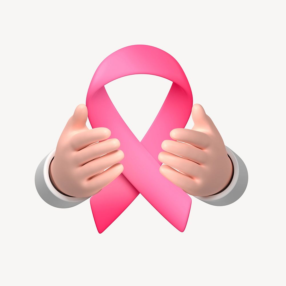 3D breast cancer ribbon, element | Free Photo Illustration - rawpixel