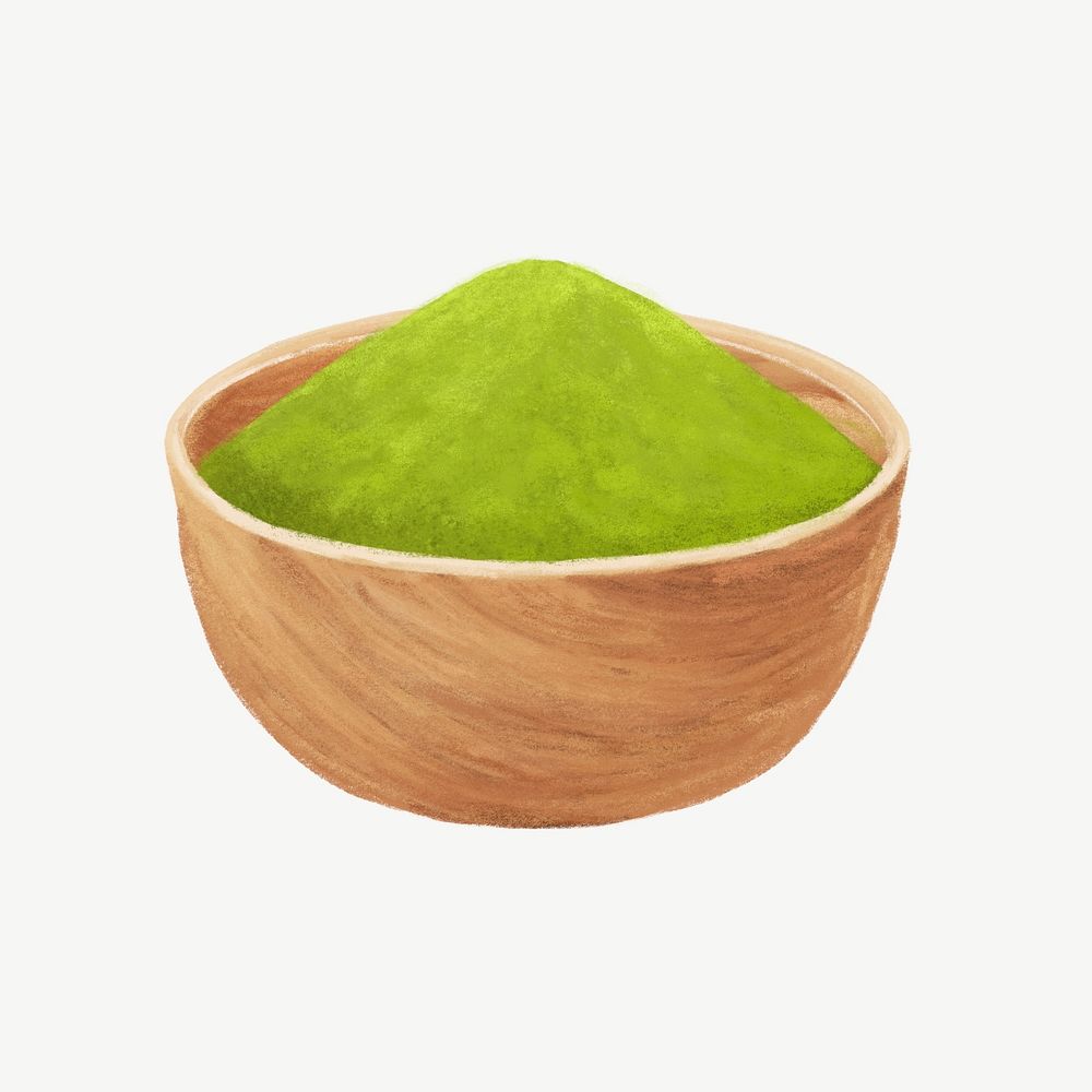 Matcha powder, Japanese design element | Premium PSD Illustration ...