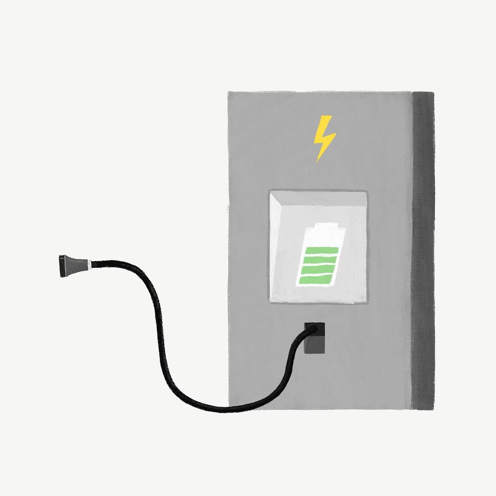 Charging station environment design element | Premium PSD - rawpixel