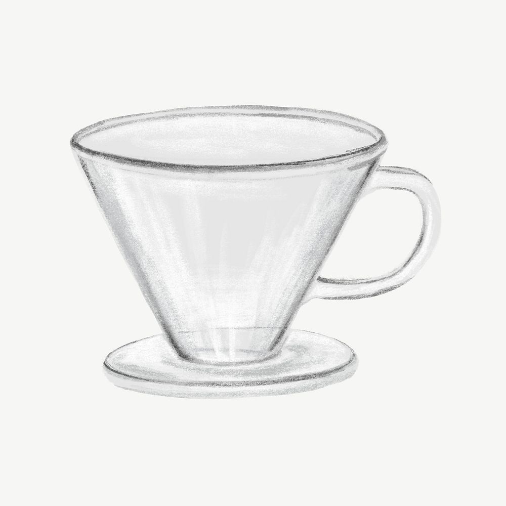 Coffee dripper, aesthetic design element | Premium PSD Illustration ...