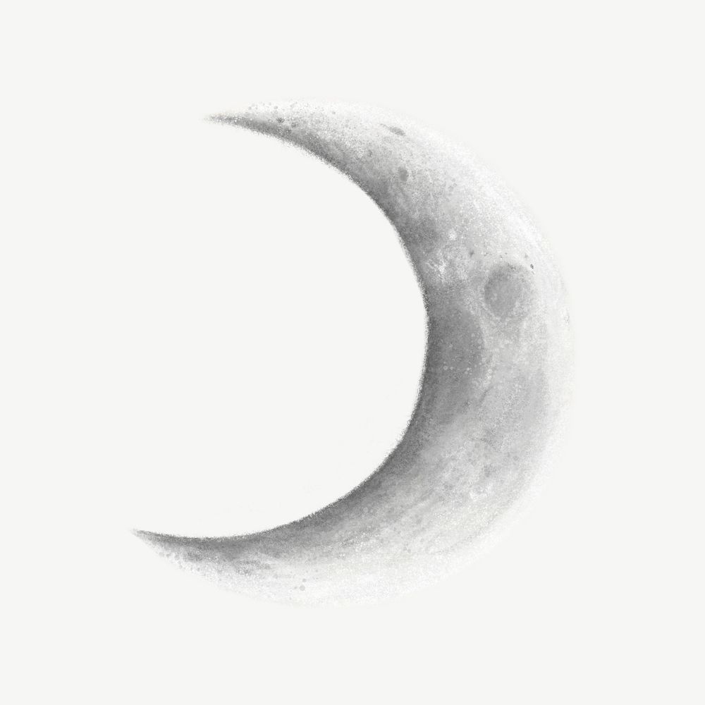 Moon illustration, design element psd | Premium PSD - rawpixel
