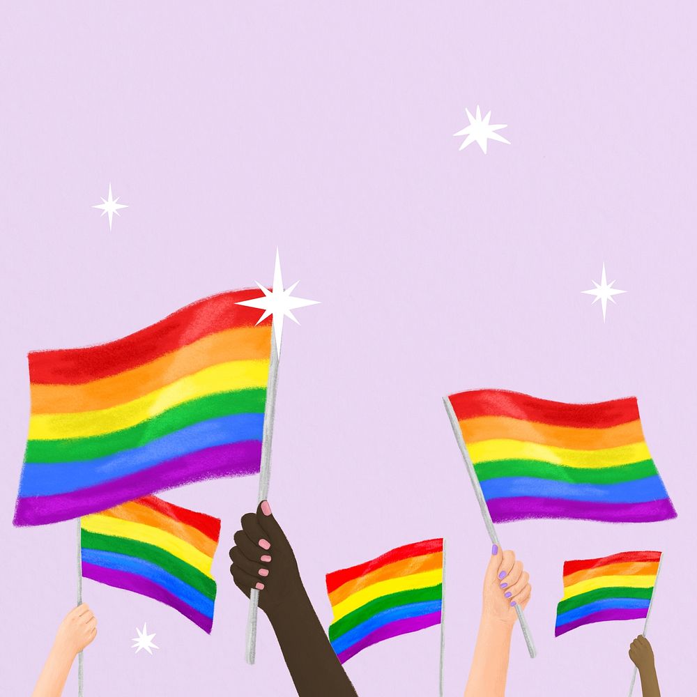 Purple lgbt rights aesthetic illustration | Free Photo Illustration ...
