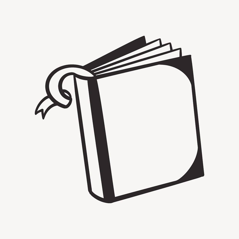 Cartoon book retro line illustration | Free Photo Illustration - rawpixel