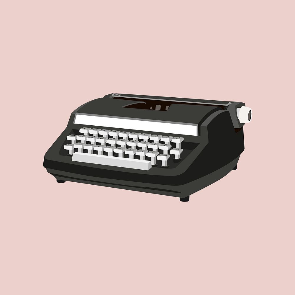Retro black typewriter, aesthetic illustration | Premium PSD - rawpixel