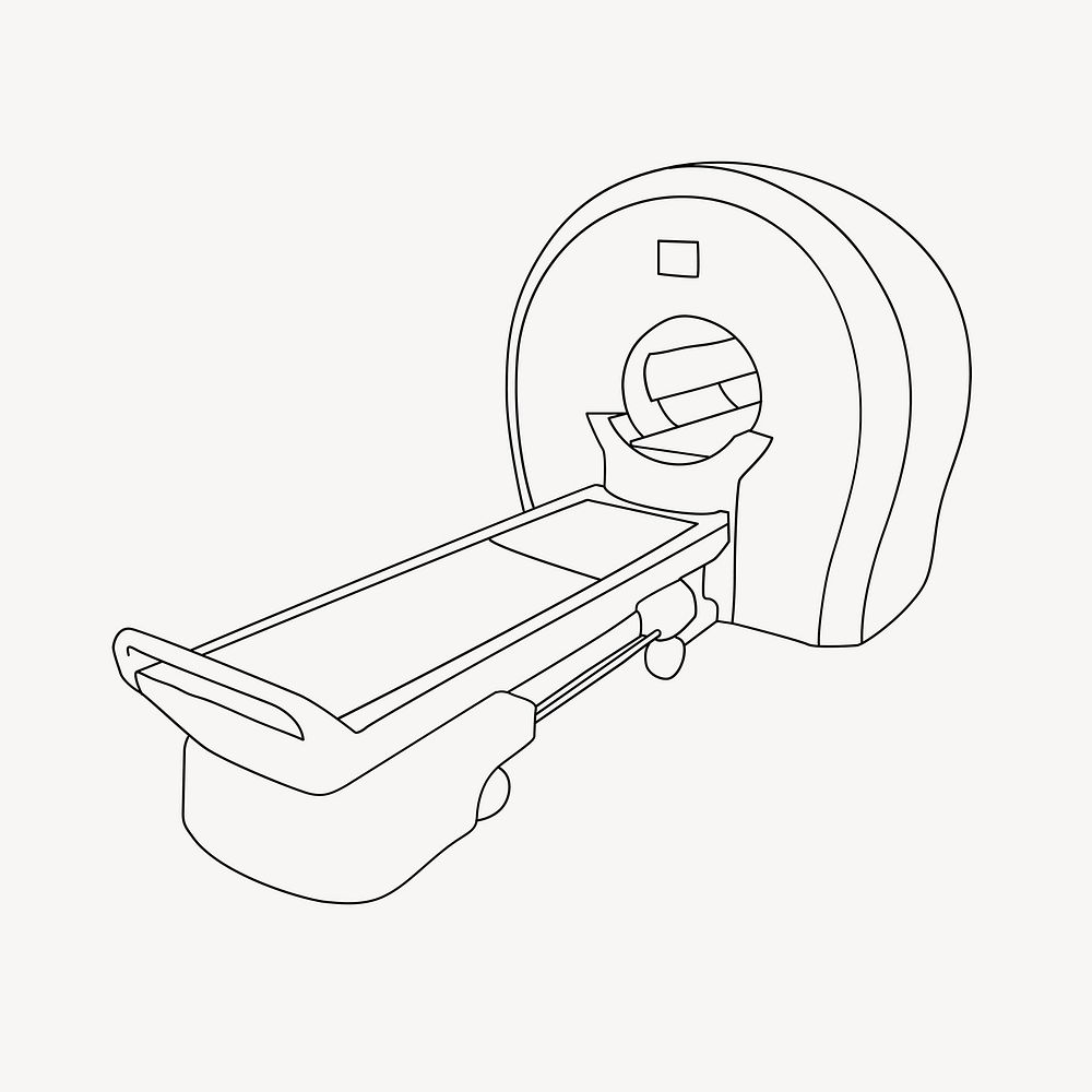 Medical MRI scanner line art | Premium Vector - rawpixel