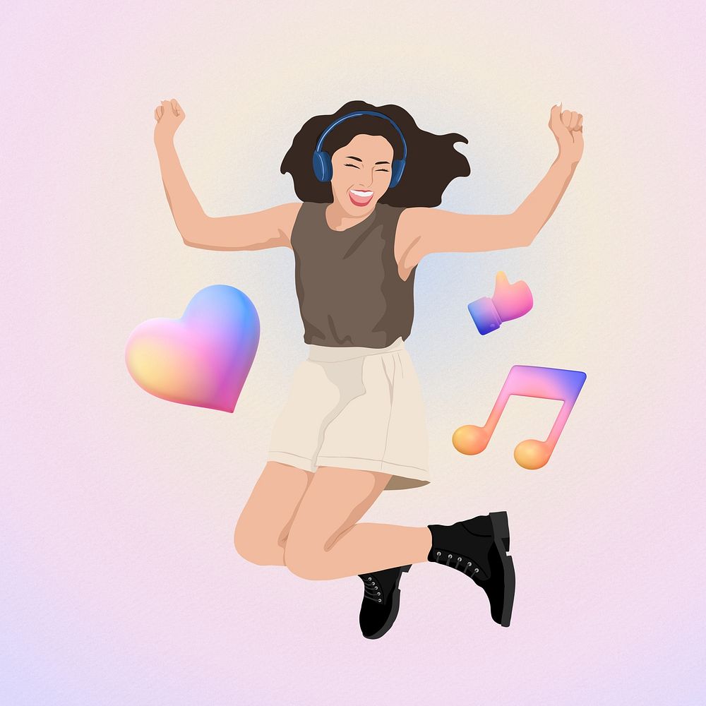 Music lover 3D remix vector | Premium Photo - rawpixel