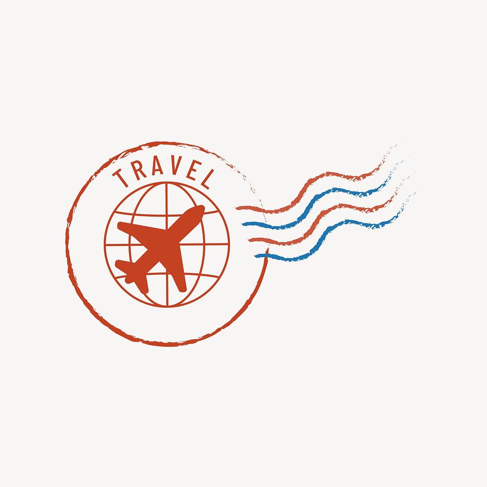Travel postage stamp isolated design | Free Photo - rawpixel