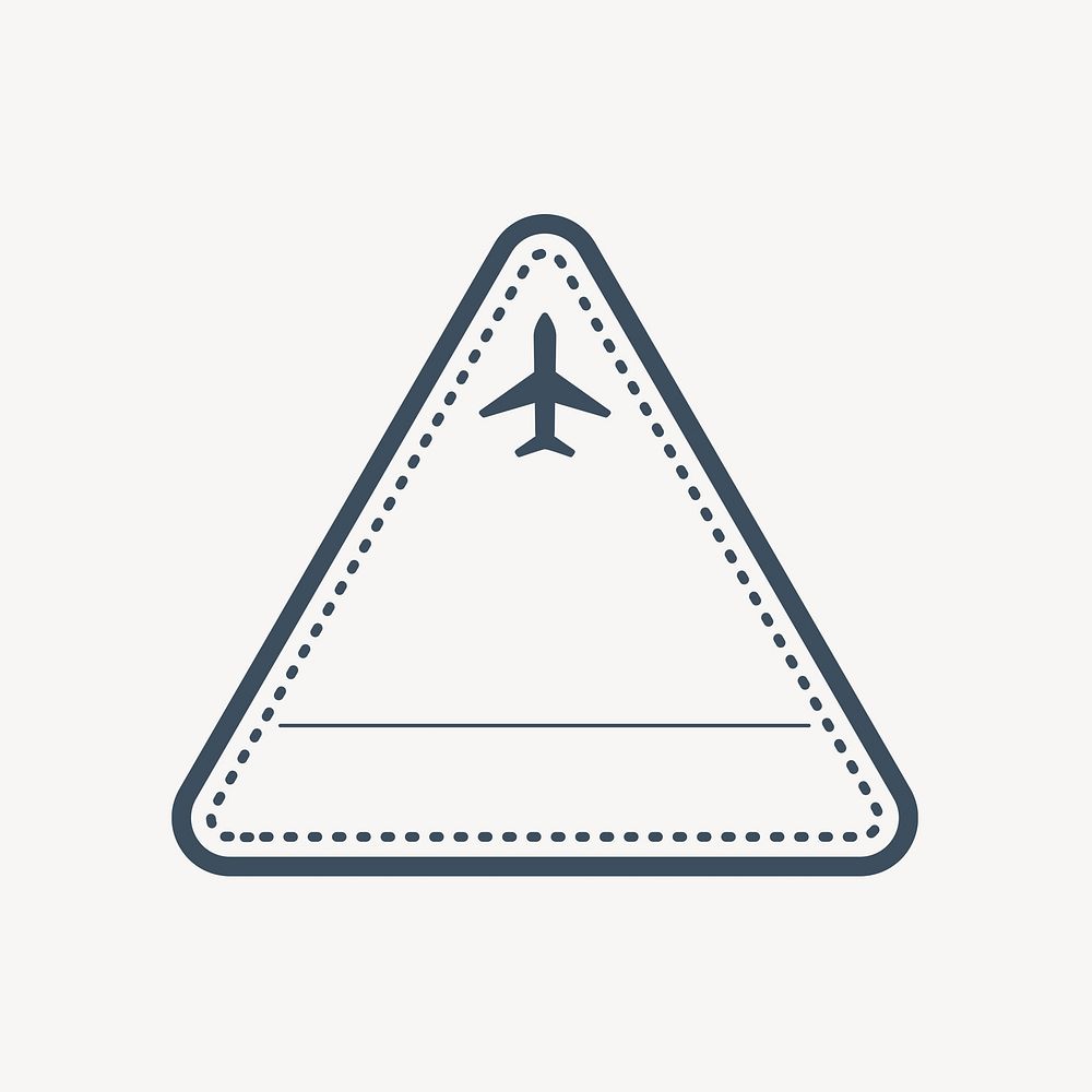 Triangle airplane badge isolated design | Free Photo - rawpixel