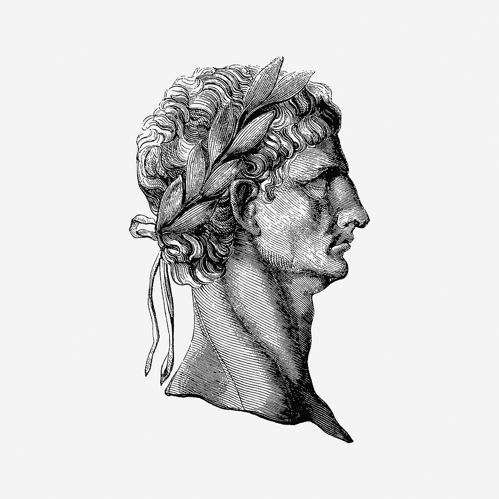 Male Greek Roman face vintage | Free Photo Illustration - rawpixel