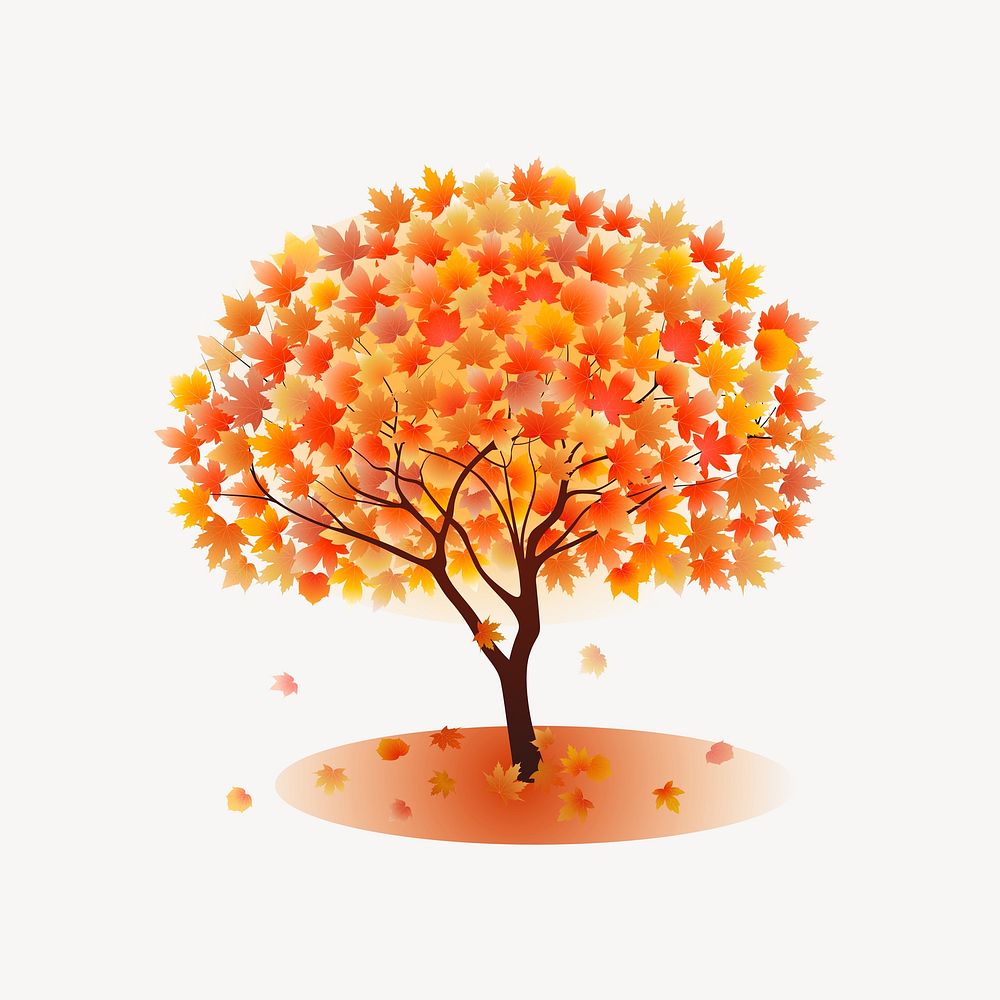 Autumn tree collage element vector | Free Vector - rawpixel