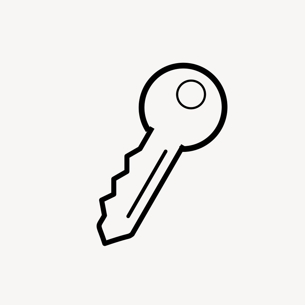 Key line art collage element | Free Vector - rawpixel