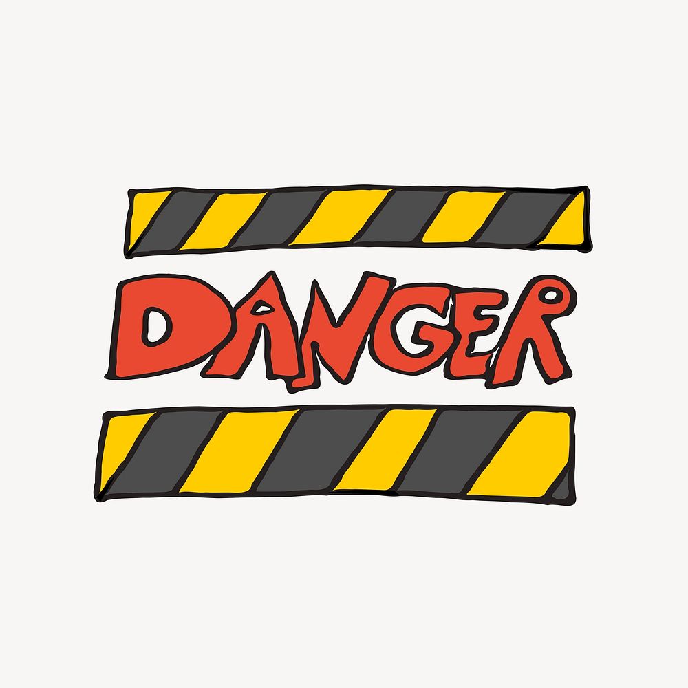 Danger sign illustration vector. Free | Free Vector - rawpixel