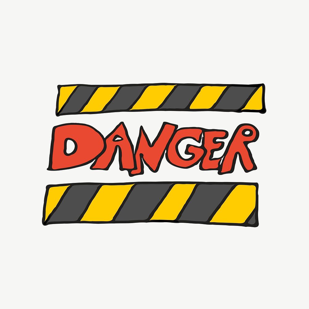 Danger sign illustration psd. Free | Free PSD - rawpixel