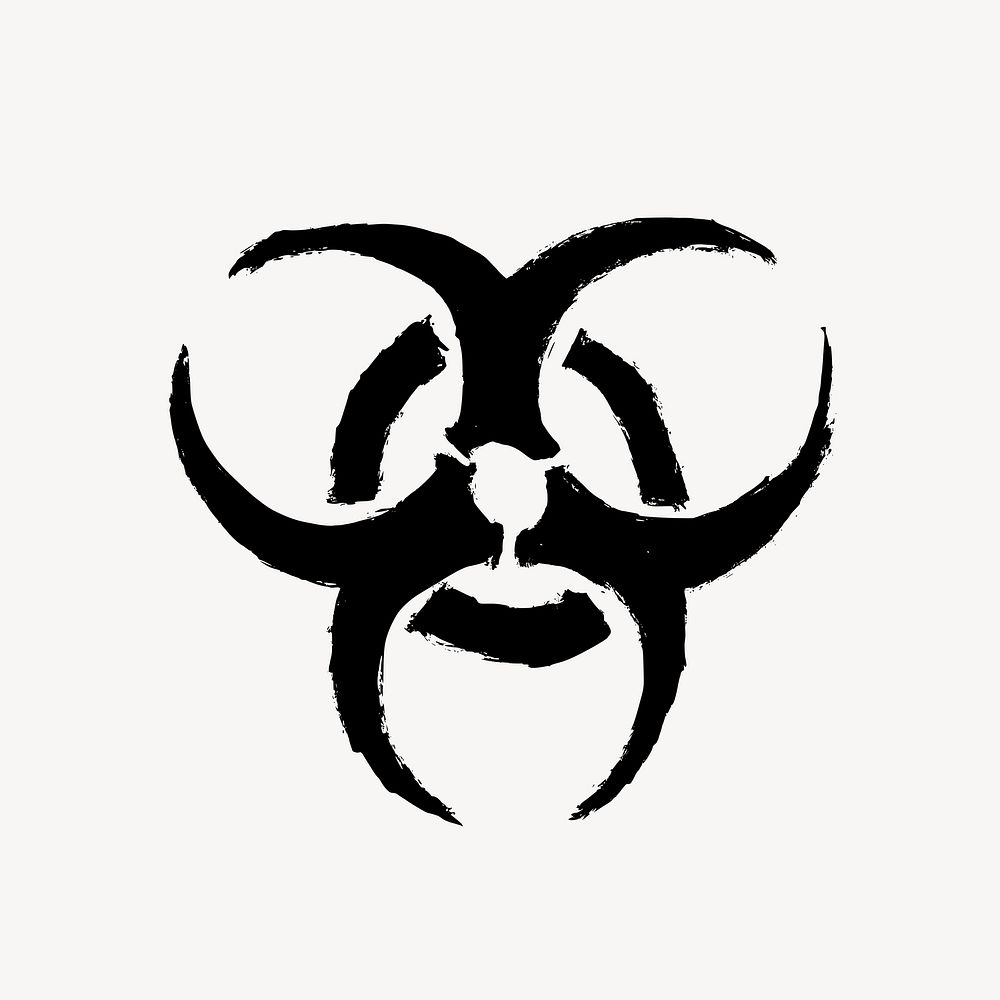 Biological hazard sign collage element | Free Vector - rawpixel