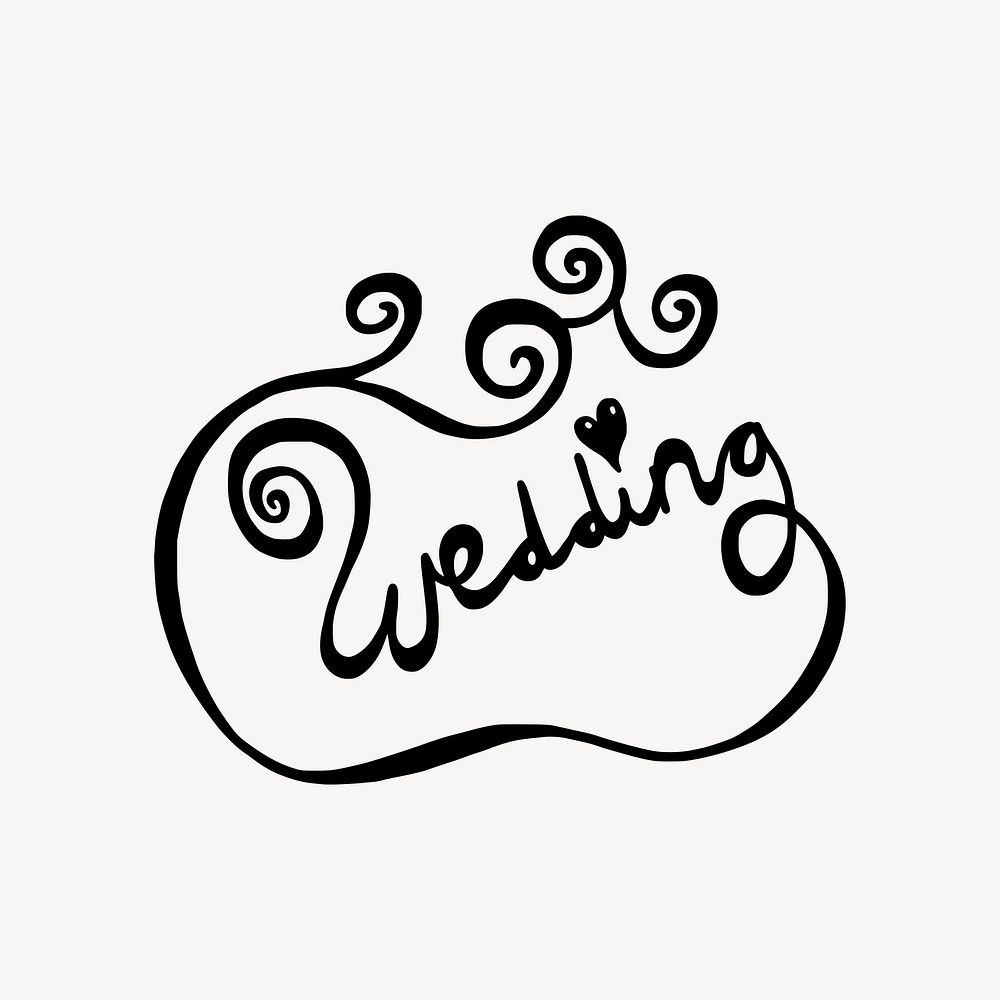 Wedding word collage element vector | Free Vector - rawpixel