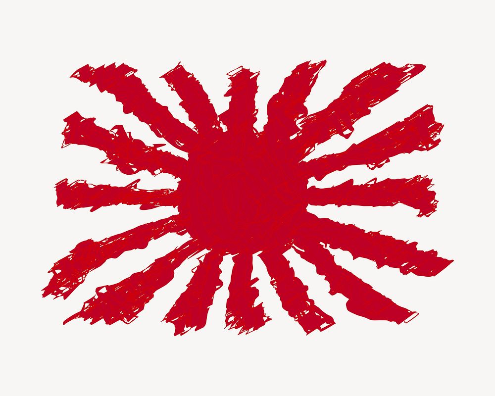 Rising sun Japanese old flag | Free Photo Illustration - rawpixel