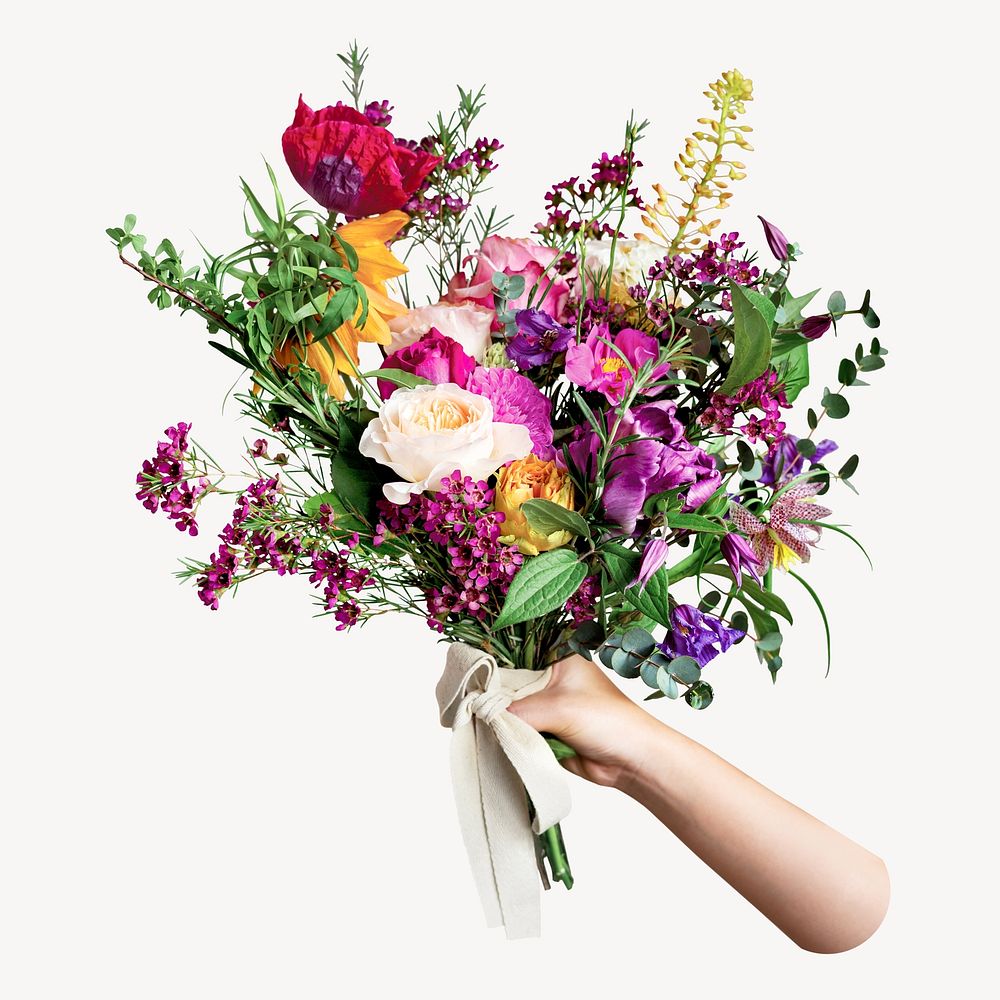 Flower bouquet flower collage element | Premium Photo - rawpixel