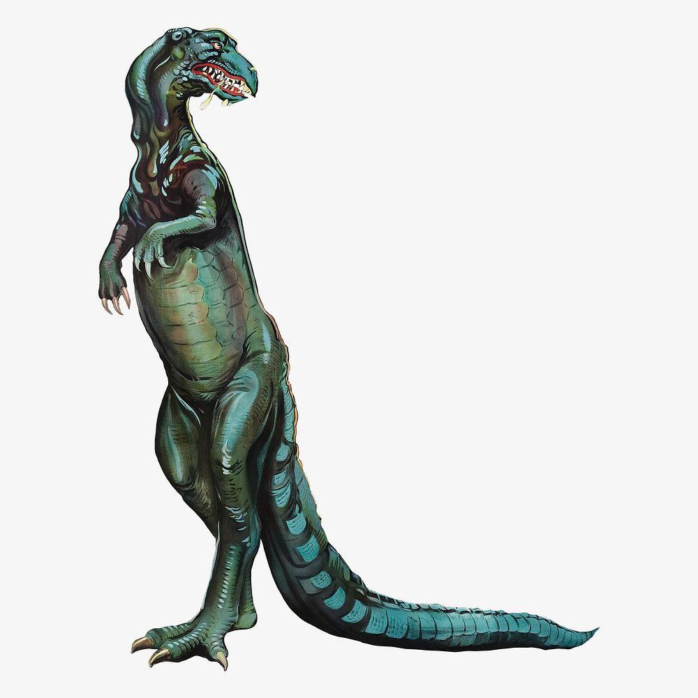 Vintage T-Rex chromolithograph collage element. | Premium Photo ...