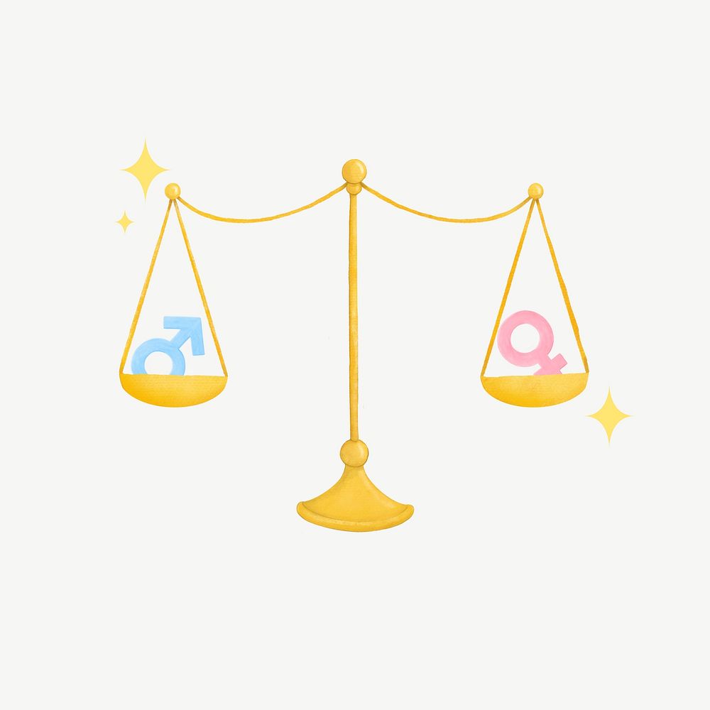 Gender equality illustration, design element | Premium PSD Illustration ...