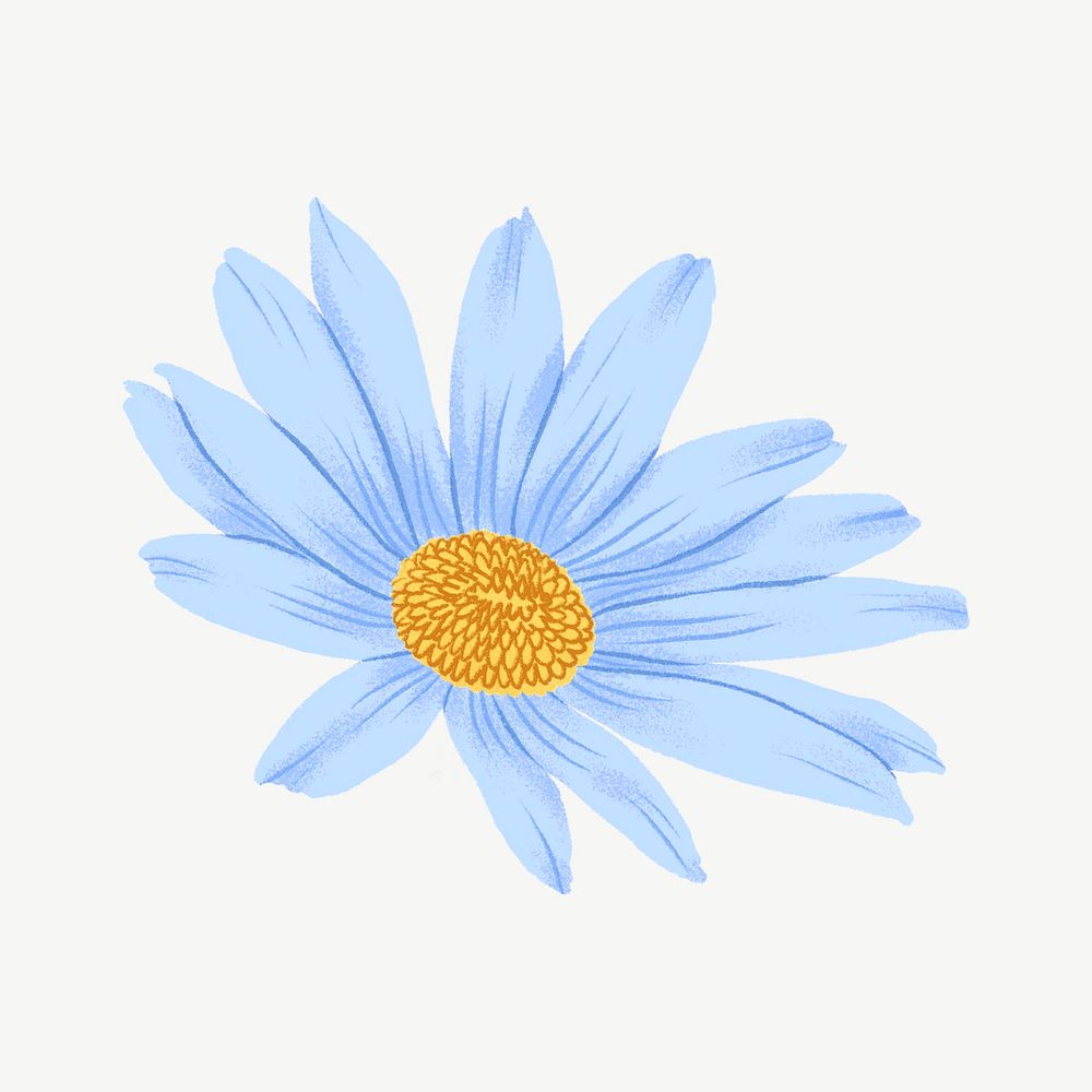Blue flower illustration, design element | Premium PSD Illustration ...