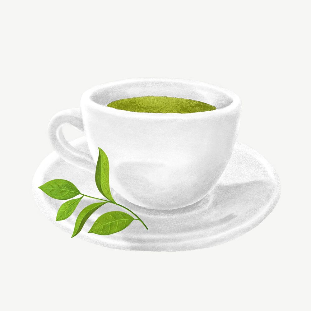 Green tea, Japanese design element | Premium PSD Illustration - rawpixel