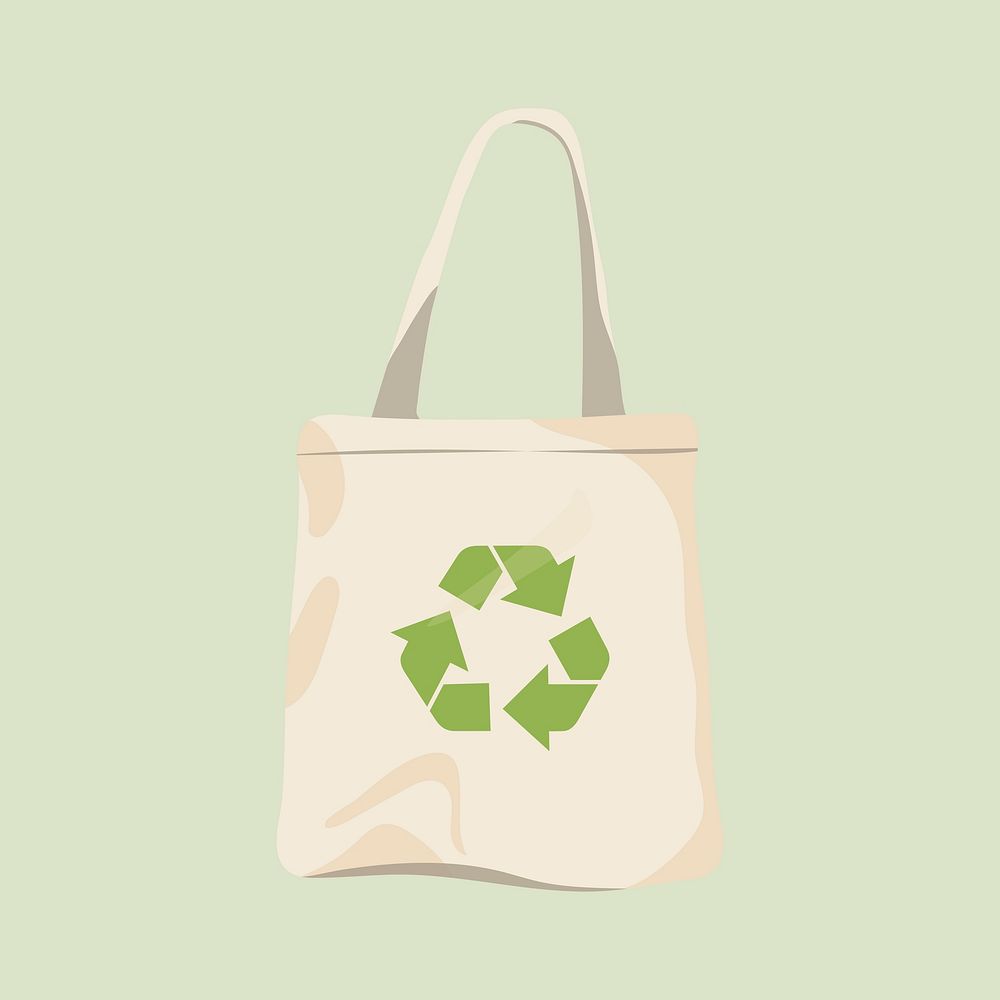 Reusable bag, eco-friendly product illustration | Premium PSD - rawpixel