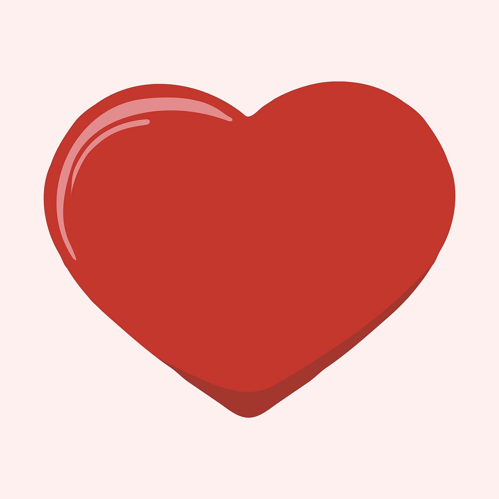 Red heart collage element psd | Premium PSD - rawpixel