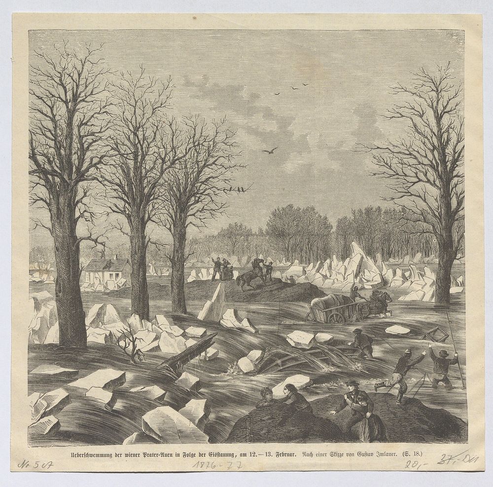 Newspaper clipping: Flooding Vienna Prater | Free Photo Illustration ...