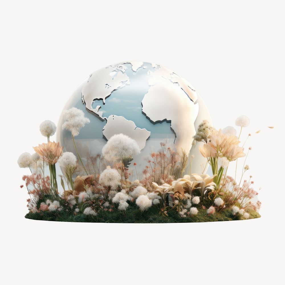 Planet flower sphere plant. AI | Free Photo - rawpixel