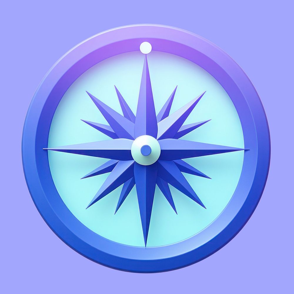 Blue compass rose vector illustration | Premium Photo - rawpixel