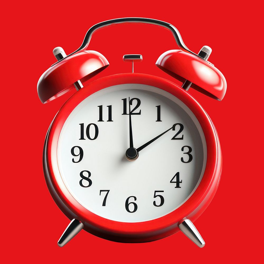 Red vintage alarm clock image | Free Photo - rawpixel
