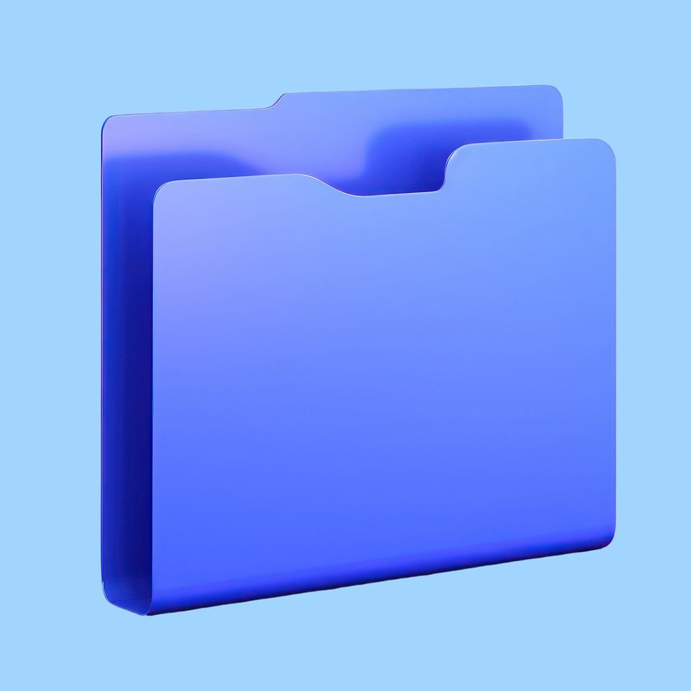 Blue digital folder icon illustration | Free Photo - rawpixel
