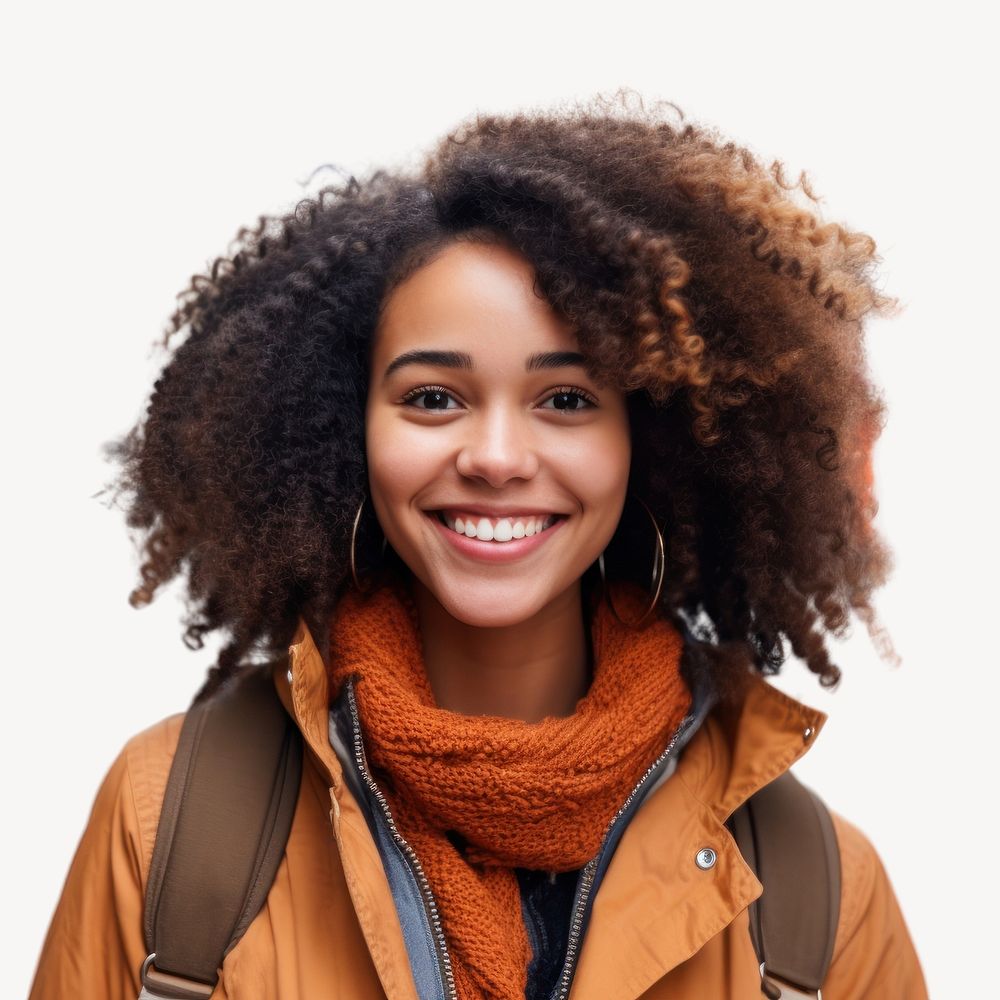Portrait scarf adult smile. | Premium Photo - rawpixel