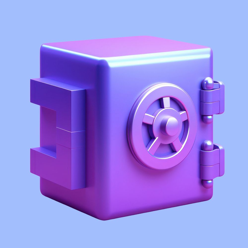 3D purple safe vault illustration | Free Photo - rawpixel