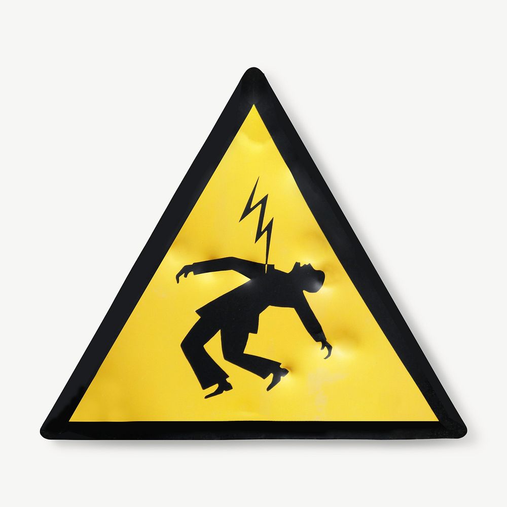 High voltage warning sign isolated | Free PSD - rawpixel