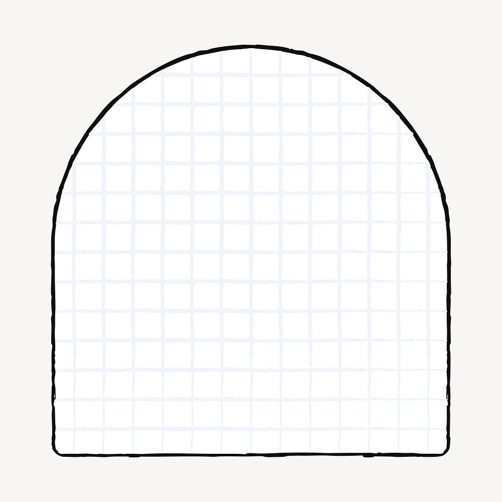 Grid pattern arch shape vector | Premium Vector - rawpixel