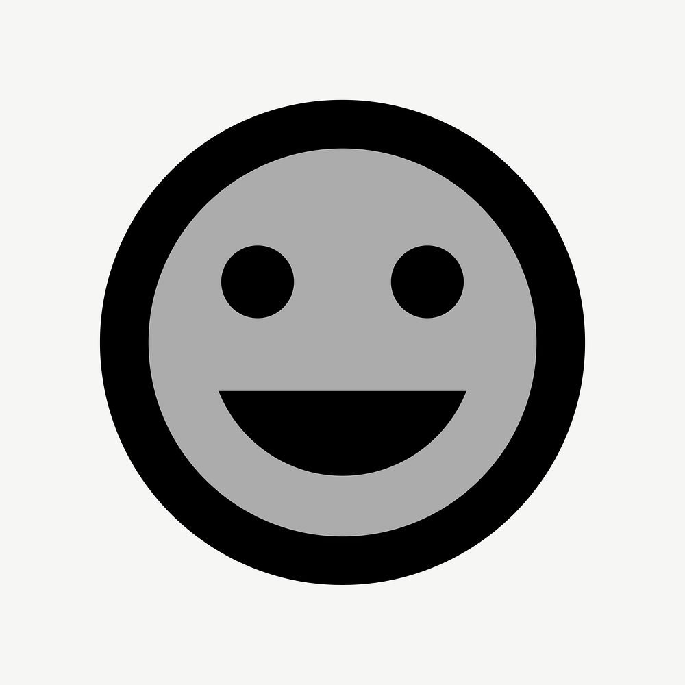 Smiling face grey icon collage | Free PSD - rawpixel