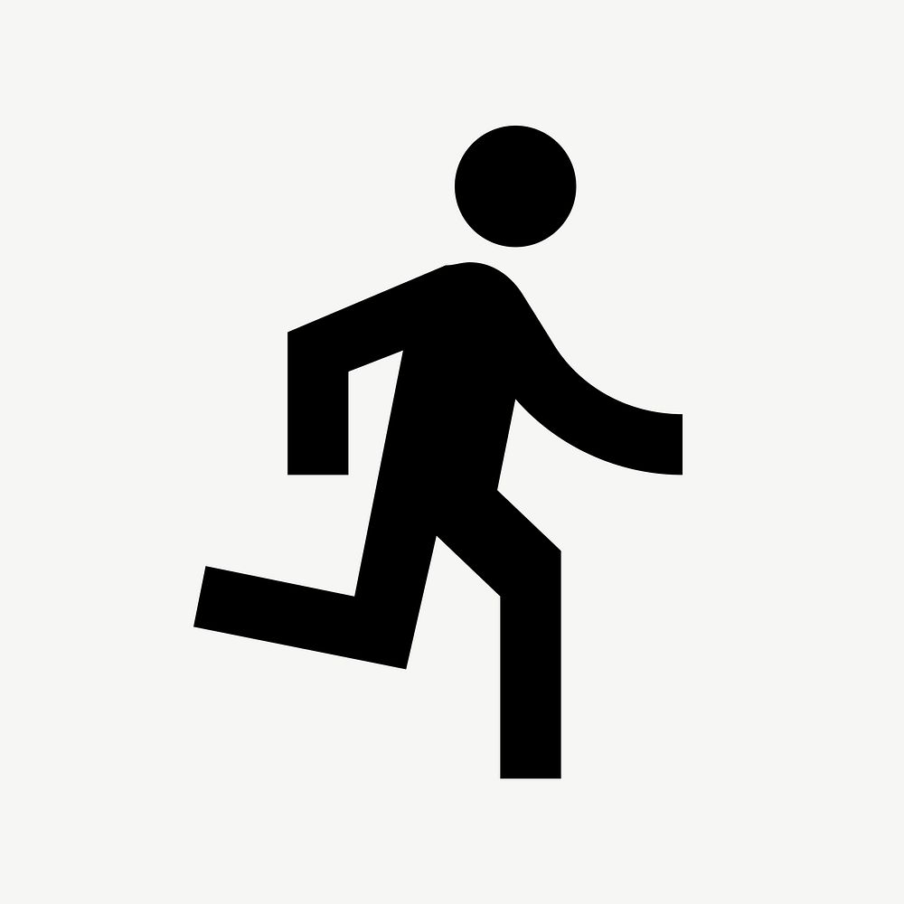 Running stickman icon collage element | Free PSD - rawpixel