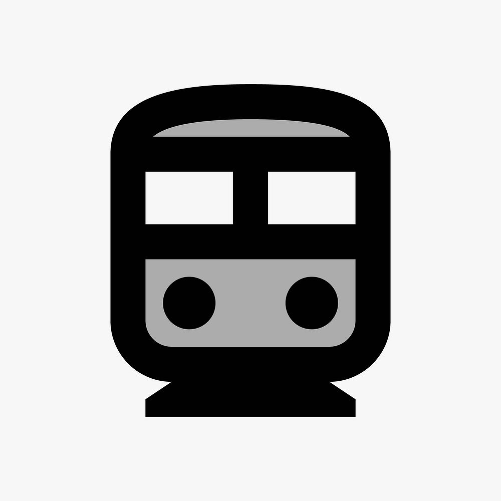 Grey train icon collage element | Free Vector - rawpixel