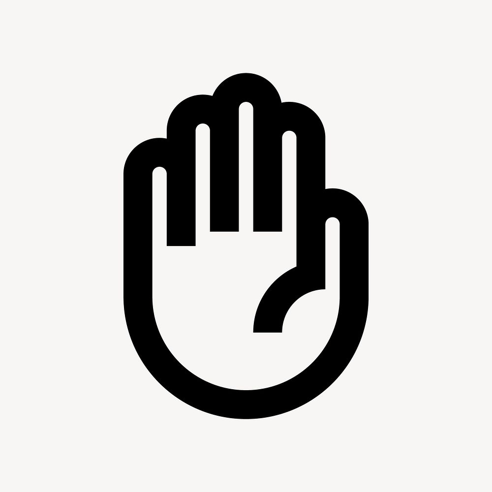 Raised hand flat icon vector | Free Vector - rawpixel