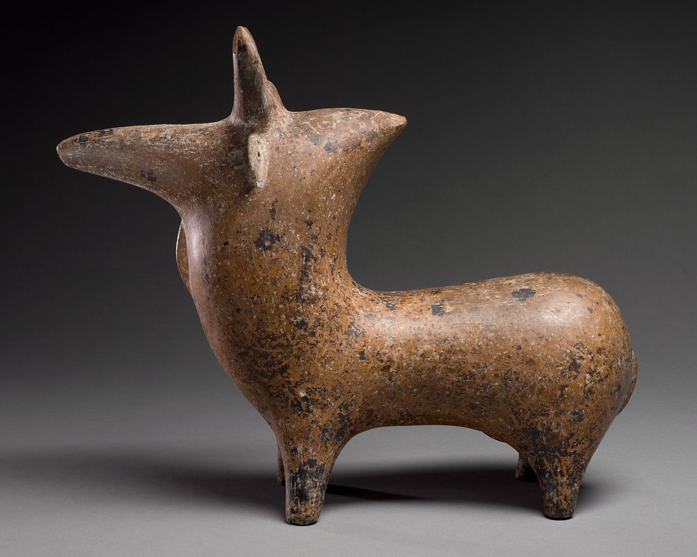 Zoomorphic Vessel (Bull) | Free Photo - rawpixel