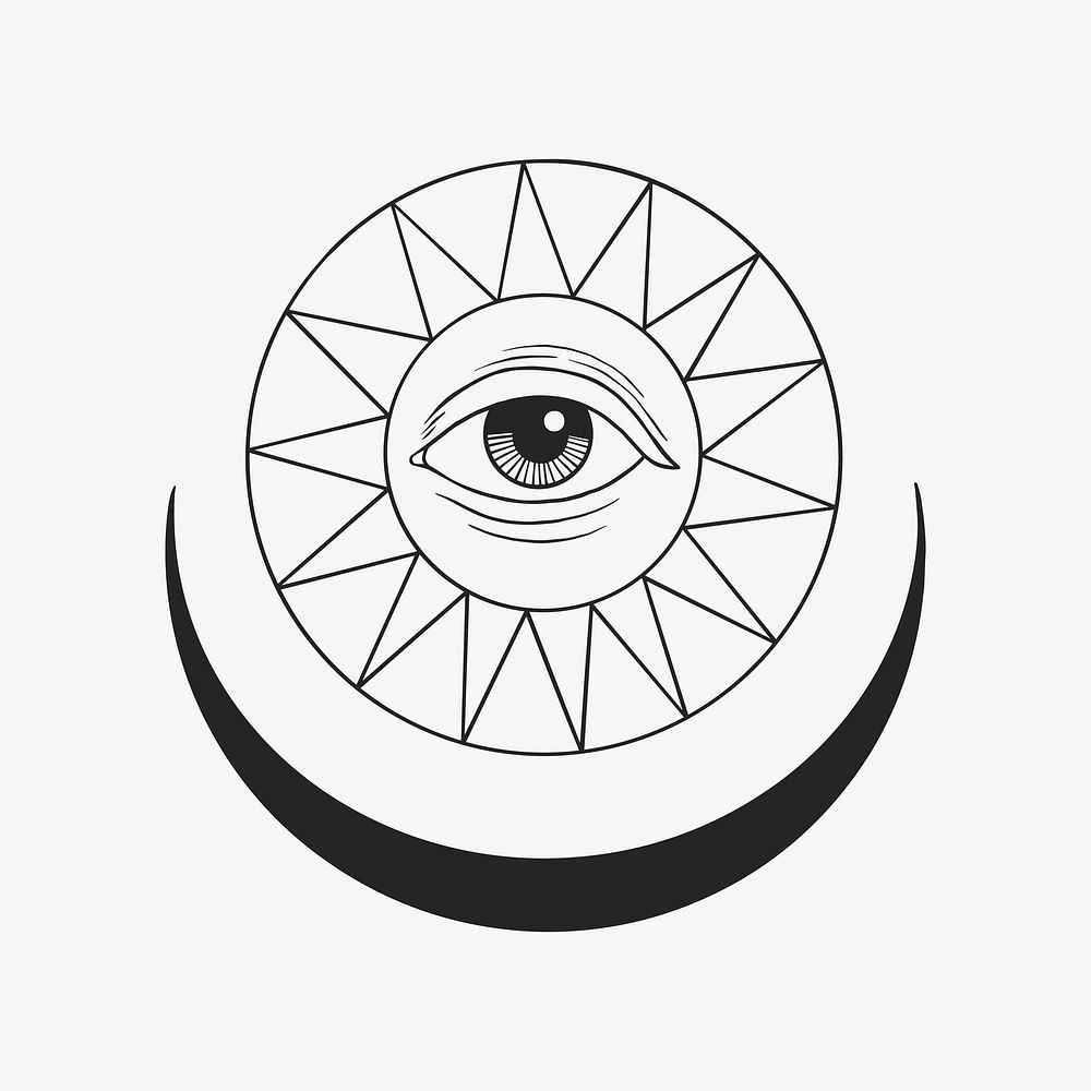 Celestial eyes, spiritual illustration vector | Premium Vector ...