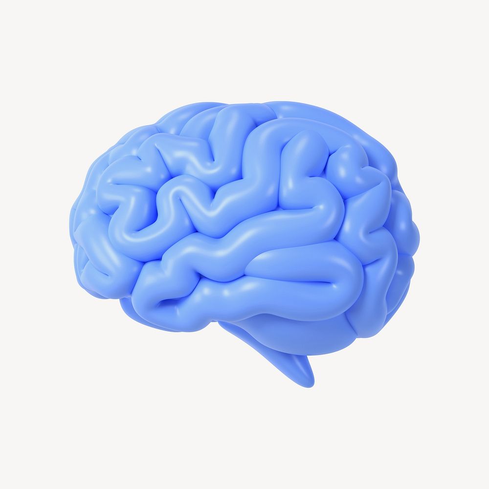 3D blue human brain, element | Free Photo Illustration - rawpixel