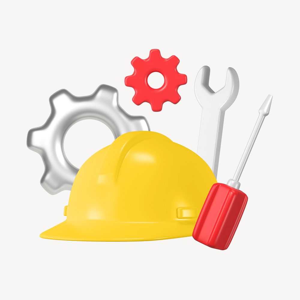 3D safety helmet collage, element | Free Photo Illustration - rawpixel