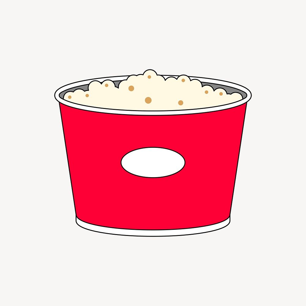 Big size popcorn, food illustration | Free Photo - rawpixel