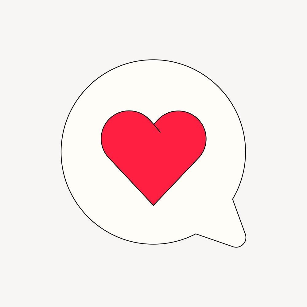 Heart text bubble, love sign | Free Photo - rawpixel