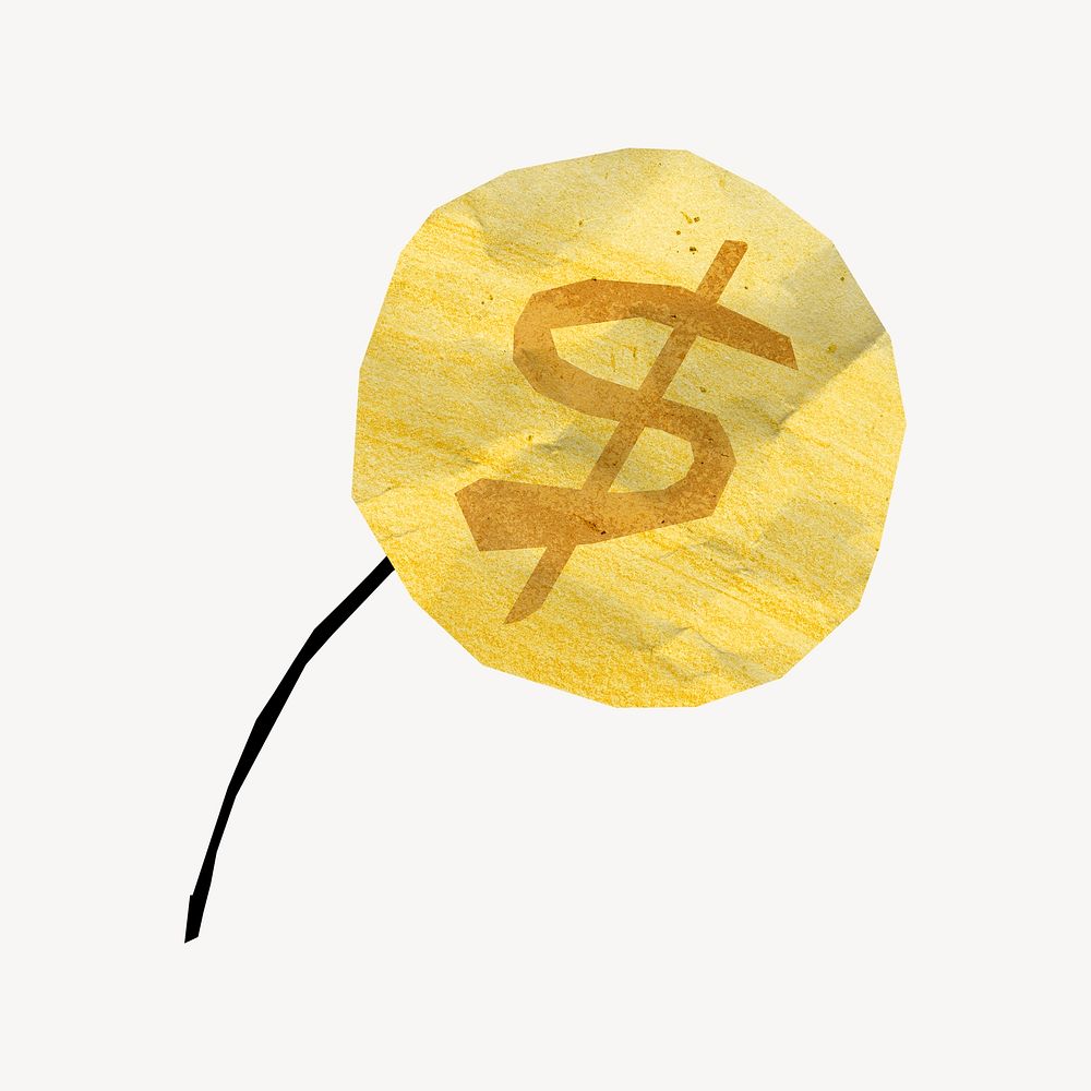 Paper coin money, collage element | Premium Photo Illustration - rawpixel
