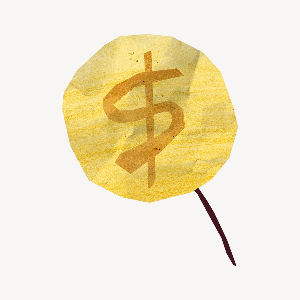 Paper coin money, collage element | Free Photo Illustration - rawpixel