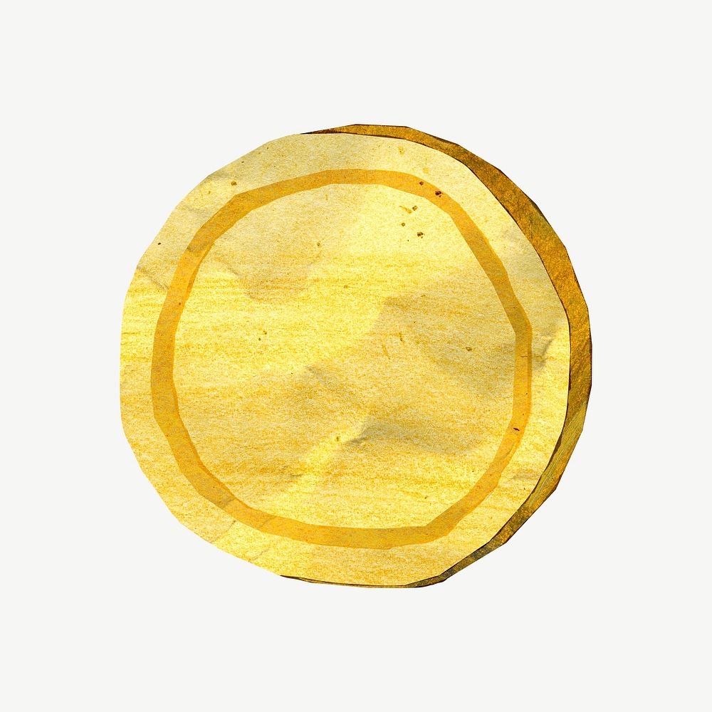 Paper coin money, collage element | Premium PSD - rawpixel